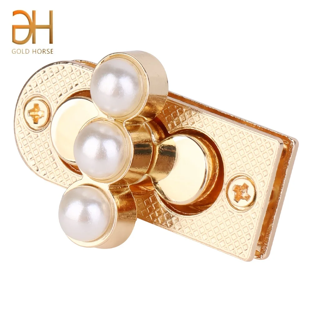 4-5CM-Metal-Pearl-Turn-Lock-Twist-Clasp-for-Women-Bag-Laggage-Purse ...
