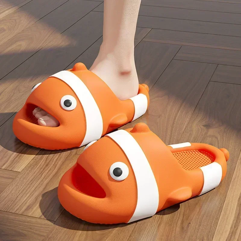 Anti-Skid-Couple-Thick-Soled-Cute-Little-Fish-Sandal-Outdoor-Man-Beach ...