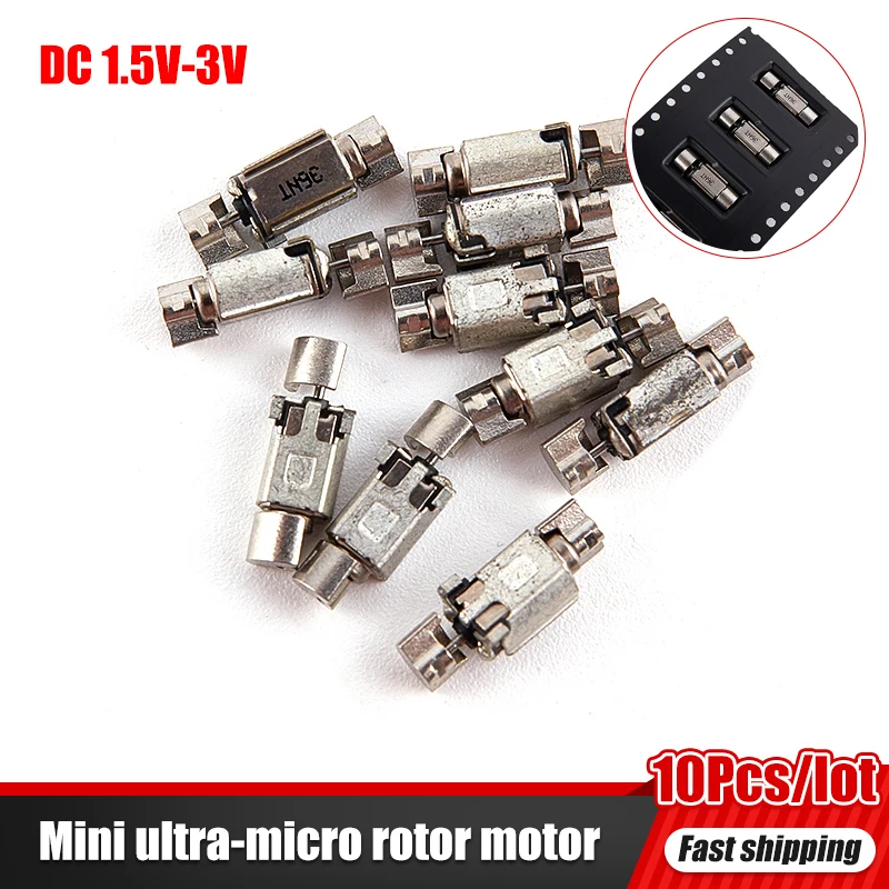 10Pcs DC 1.5V-3V Mini Double Vibrator Ultra-Miniature Rotor Head ...