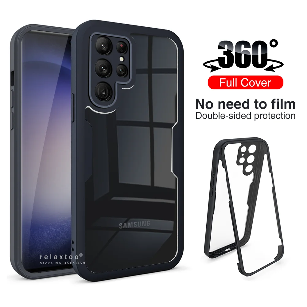 360° Clear Full Body Protection Cover For Samsung Galaxy S23 Ultra S 23 ...