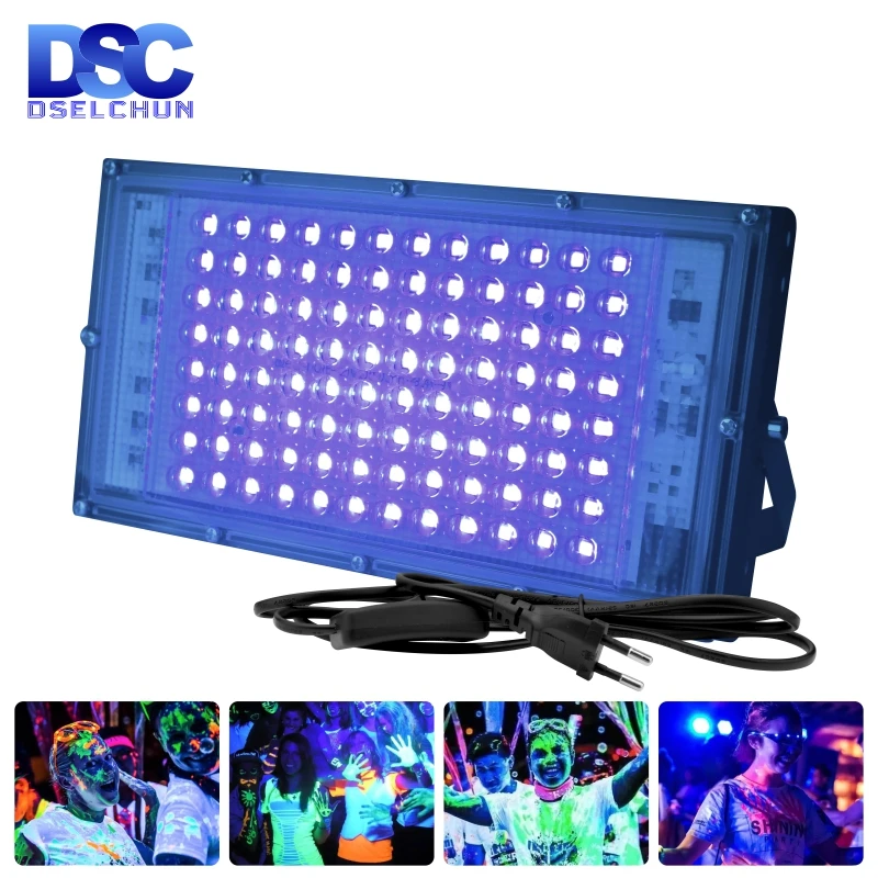 Led-UV-Floodlight-110V-220V-50W-100W-Party-Light-395nm-400nm-IP65 ...
