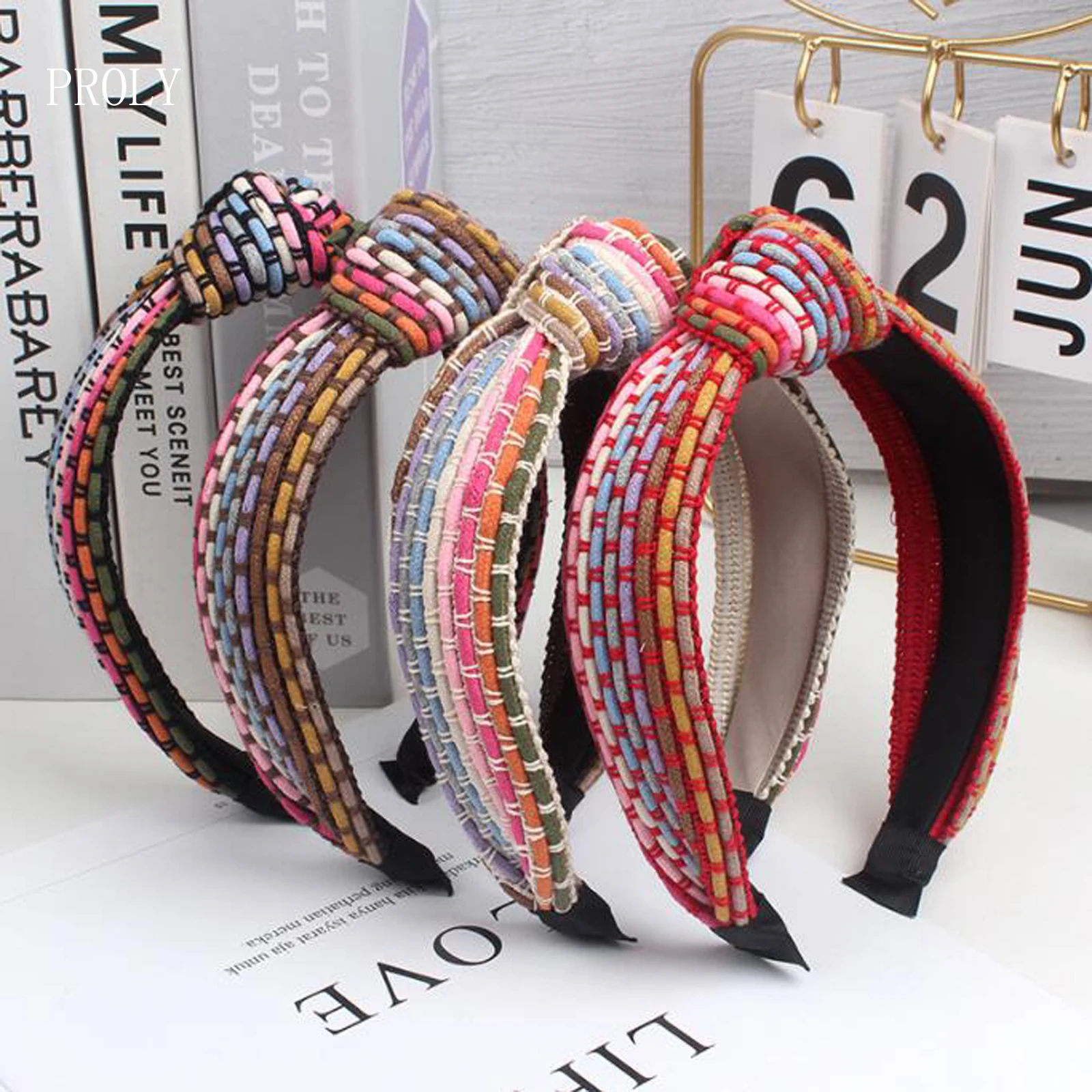 PROLY-Neue-Mode-Frauen-Stirnband-Regenbogen-Seil-Geflochten-Breite ...