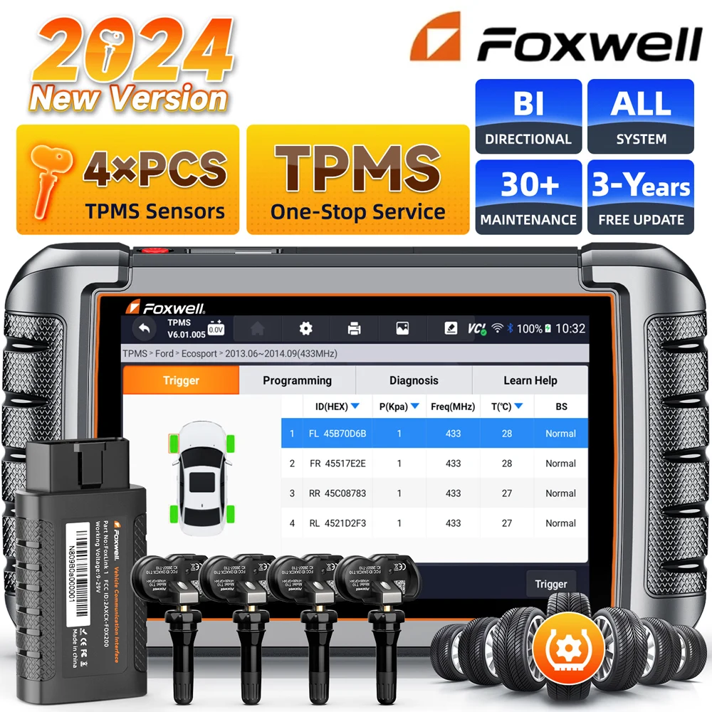 2024-FOXWELL-NT809TS-esc-ner-automotriz-OBD2-herramienta-de-diagn-stico-con-Bluetooth-Tpms-todos ...