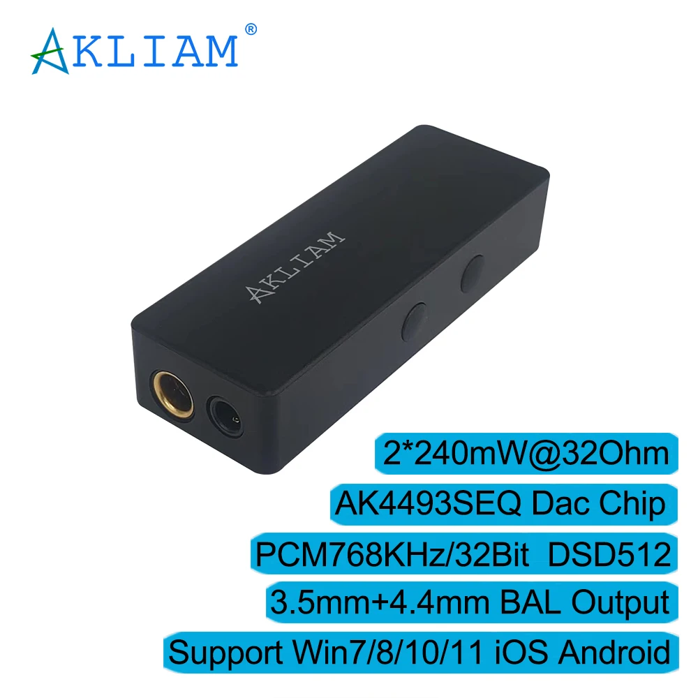 AkLIAM AK4493SEQ USB DAC PCM768KHz USB DAC Amplifier CT7601 Balance USB ...