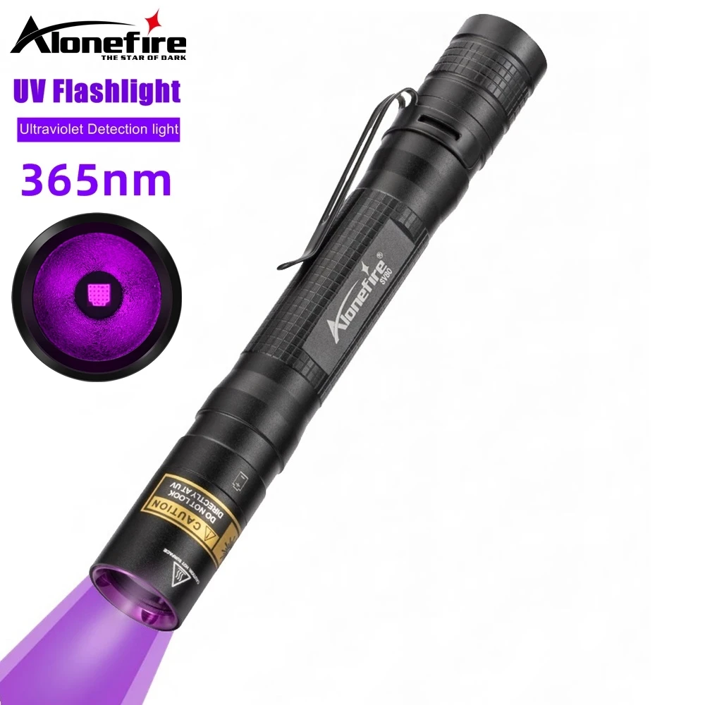 SV80-Pen-UV-flashlight-365nm-led-Mini-Blacklight-Invisible-Torch ...