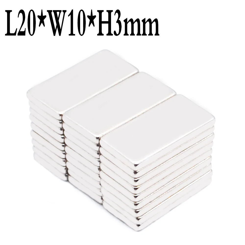 5-10-20-50Pcs-20x10x3-Neodymium-Magnet-20mm-x-10mm-x-3mm-N35-NdFeB ...