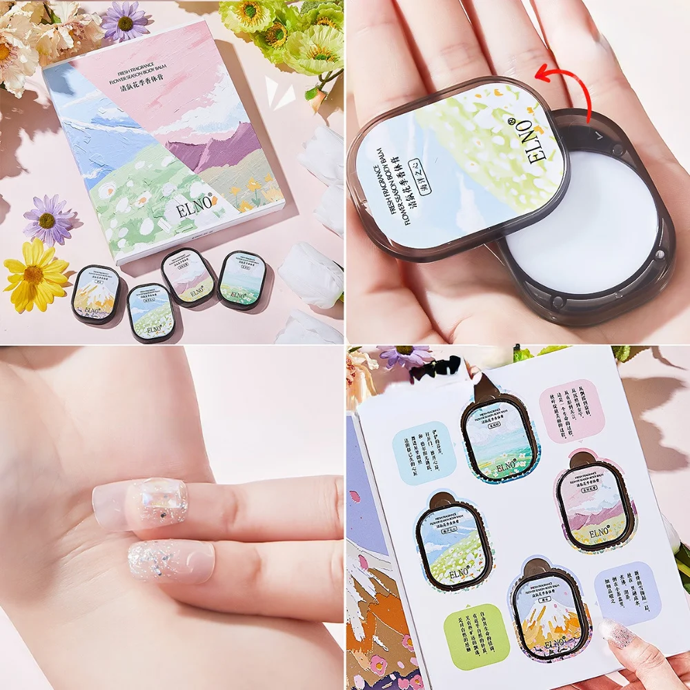 Light Fragrance Solid Perfume Balm Set Men Women Fresh Fruit Fragrance ...