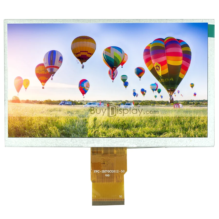 7 inch inch 50 pin LCD Display 1024x600 Optional Touch Panel ...
