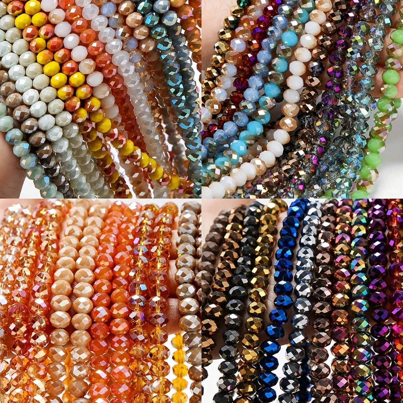 6mm8mm-Glass-Crystal-Beads-Used-For-Making-Jewelry-Multi-Faceted-AB ...