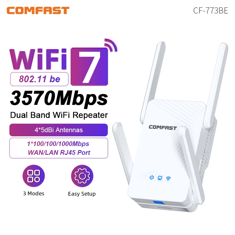 Comfast 3570Mbps WiFi Repeater Wireless Extender WiFi Booster 2.4G&5.8G ...