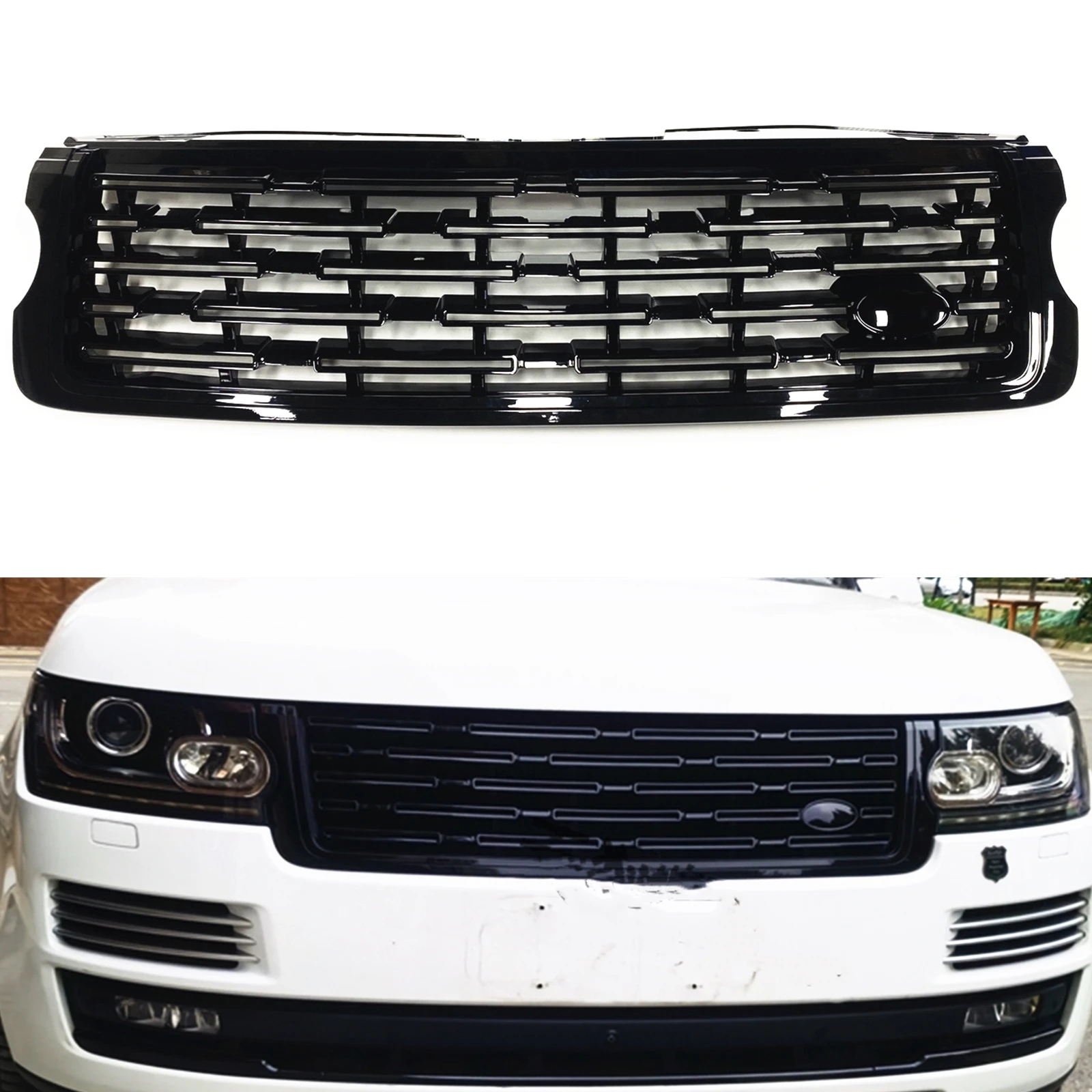 Car-Front-Grille-Grills-Bumper-Cover-Mesh-Grid-For-Land-Rover-Range ...