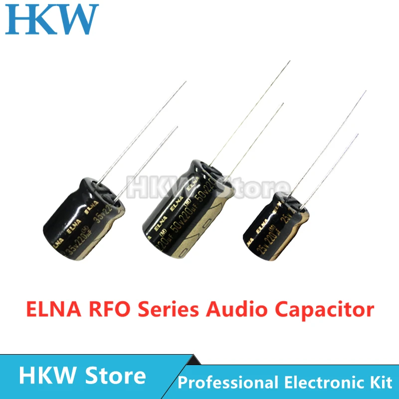 10pcs-ELNA-RFO-Series-HiFi-Audio-Capacitor-25V-35V-50V-100uF-220uF-100UF50V-220UF35V-220UF50V ...