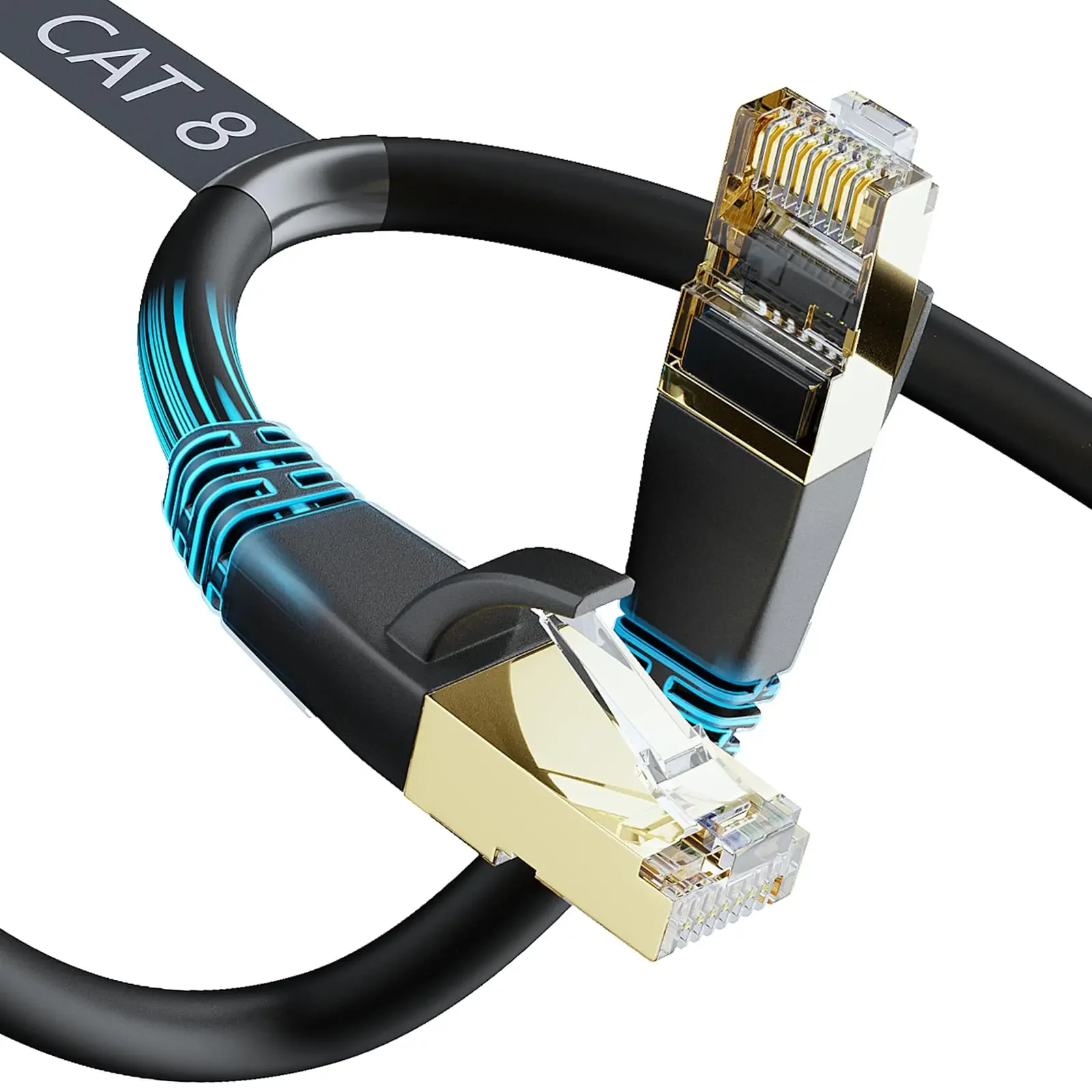 Cable Ethernet Cat8, conector de red RJ45, 40Gbps, Cat 8, SFTP, RJ45 ...