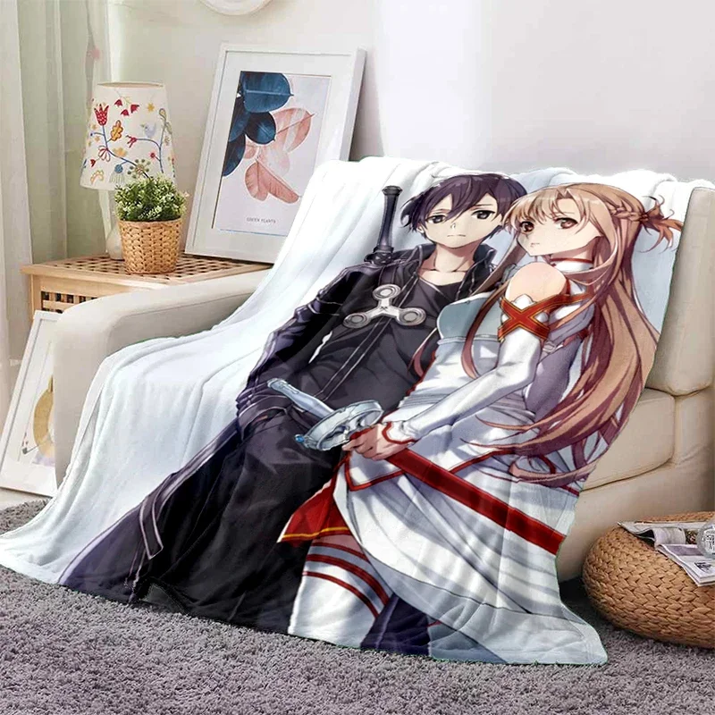 Hot Anime SAO Sword Art Online Anime Modern Blanket Flannel Soft Plush ...