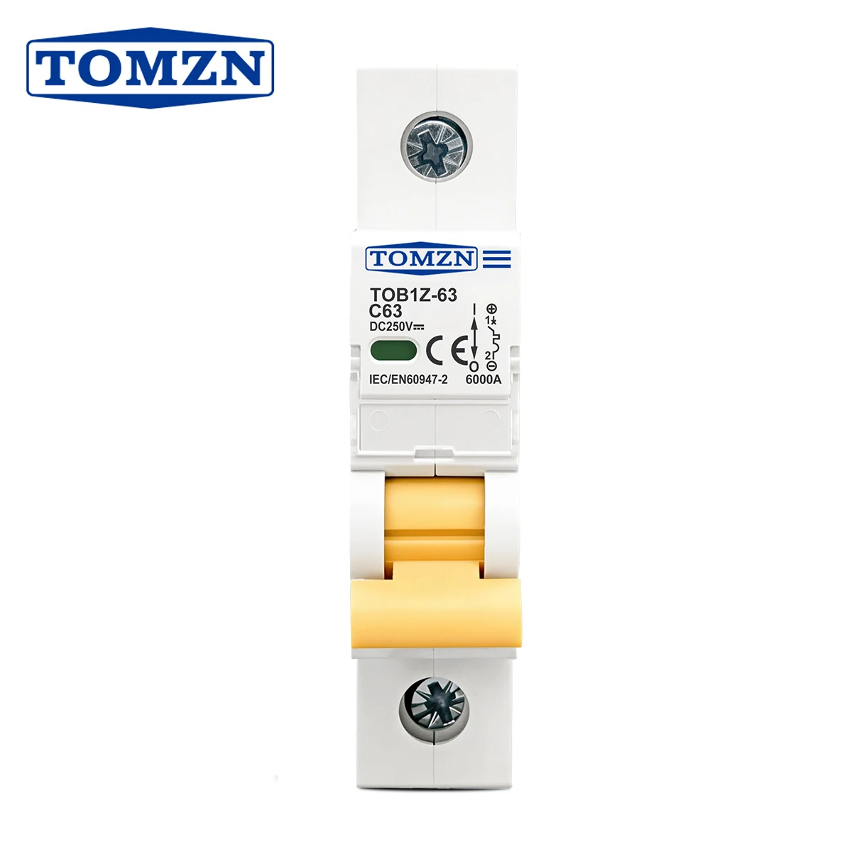 TOMZN 1P DC 250V Circuit breaker MCB C curve single pole direct-current ...