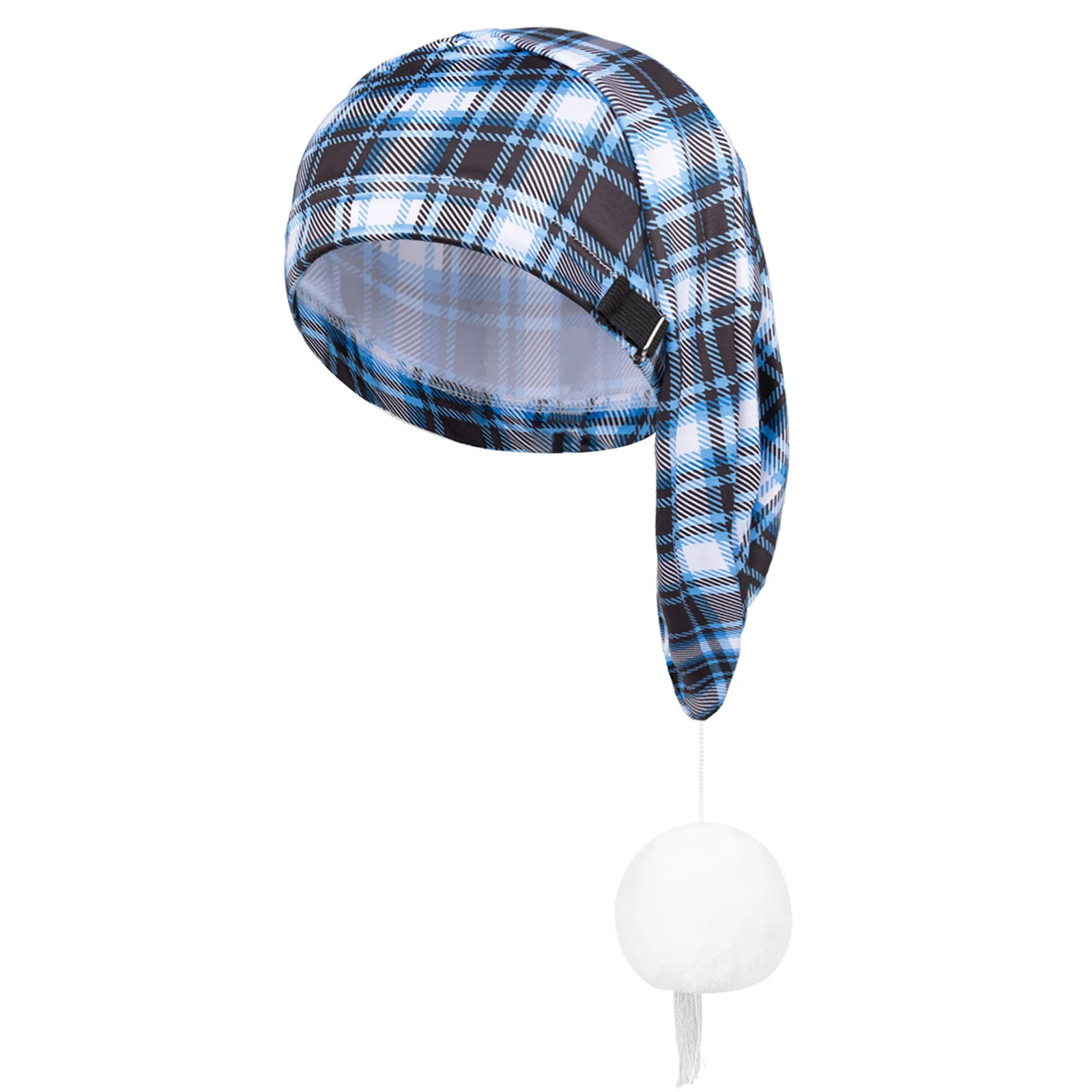 Adjustable-Night-Sleep-Head-Wrap-Cap-Adult-Plaid-Sleeping-Night ...