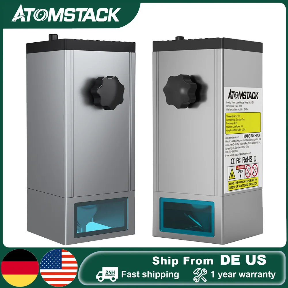 AtomStack-M100-Laser-Module-With-Air-Assist-Kit-20W-Optical-Power-Laser ...