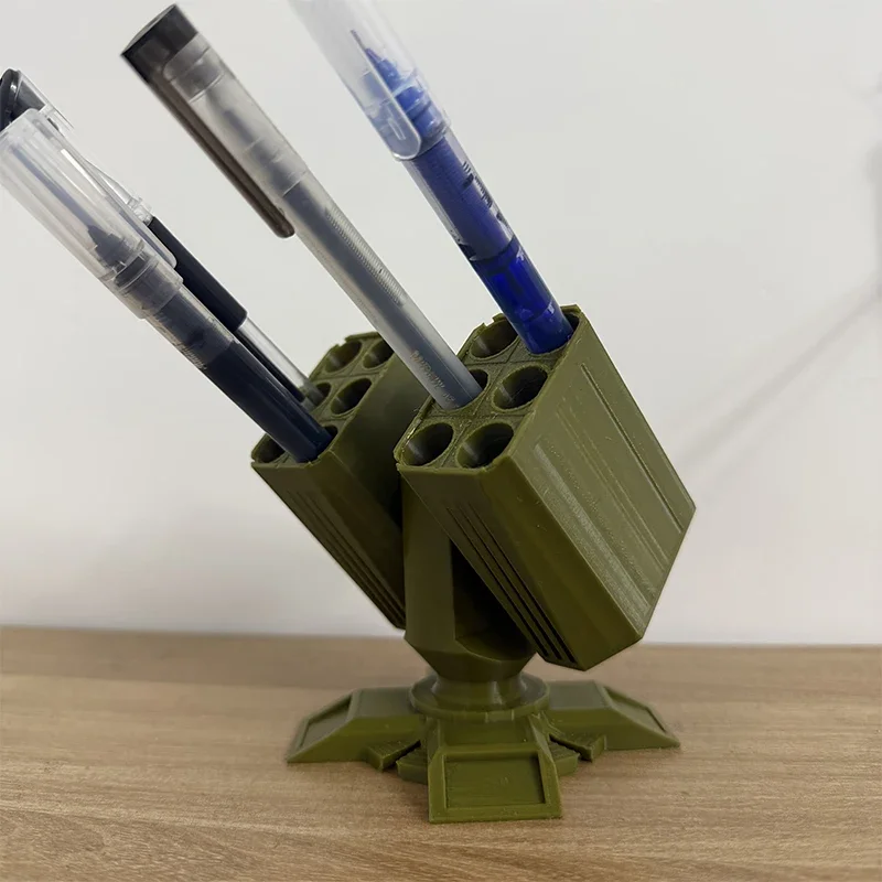 Military-Style Anti Aircraft Gun Pen Holder - Olive Green Multi ...