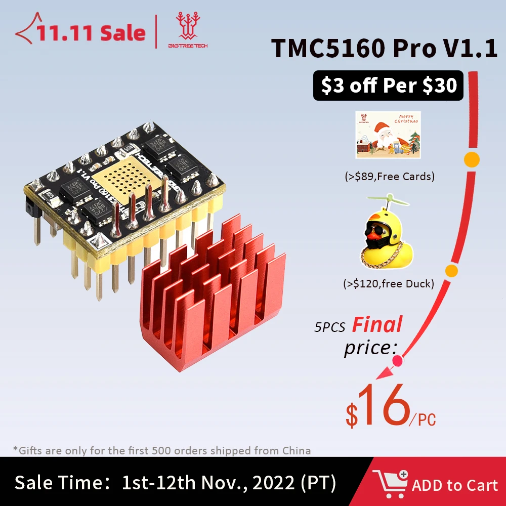 Bigtreetech Tmc5160 Pro V1.1 Stepper Motor Driver Ultra-quiet Vs ...
