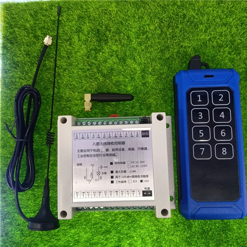 433MHZ-DC-12V-24V-36V-8CH-8Channel-RF-Wireless-Remote-Control-System ...