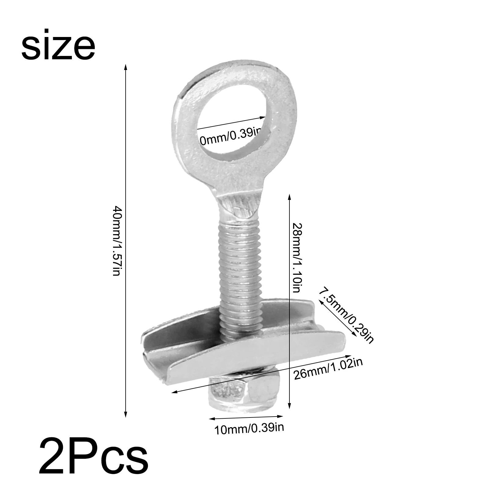 2Pcs-Bicycle-Chain-Adjuster-Tensioner-Axle-Tug-Single-Speed-Wheel ...