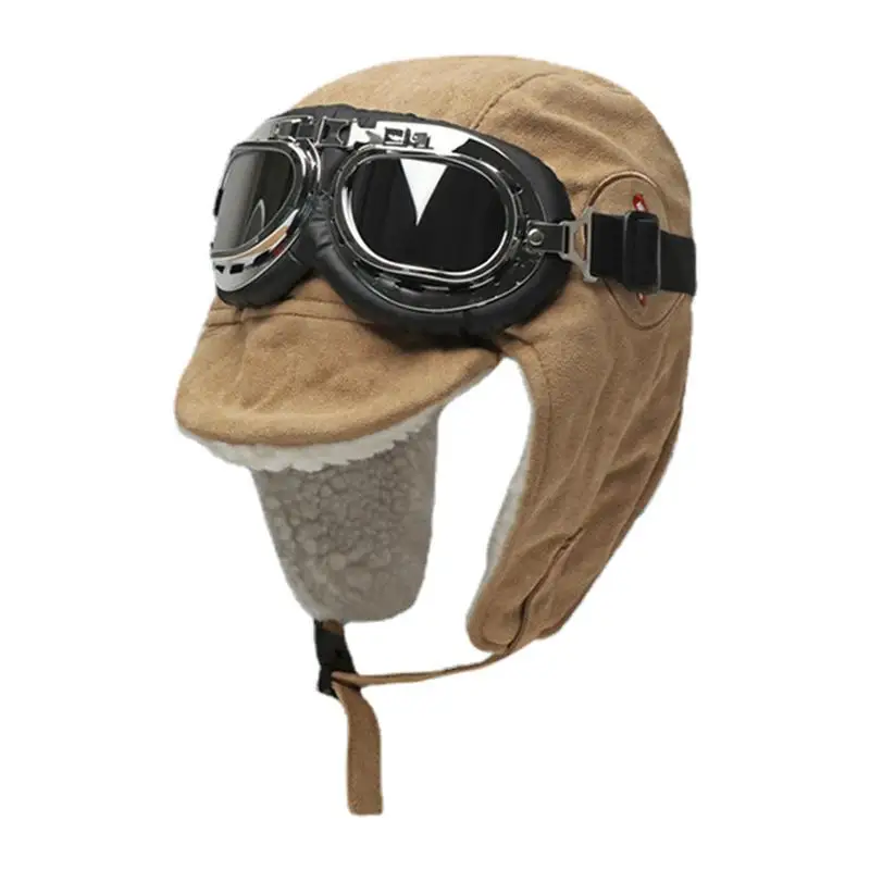 Pilot-Hat-With-Goggles-Adult-Thicken-Winter-Pilot-Hat-With-Ear-Flaps ...