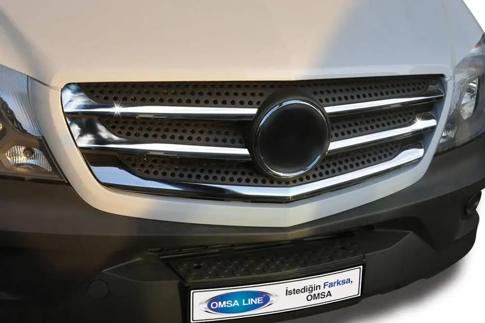 Mercedes Sprinter W906 Front Bumper Grilles (2014-2017) - 5 Pcs. -- St ...