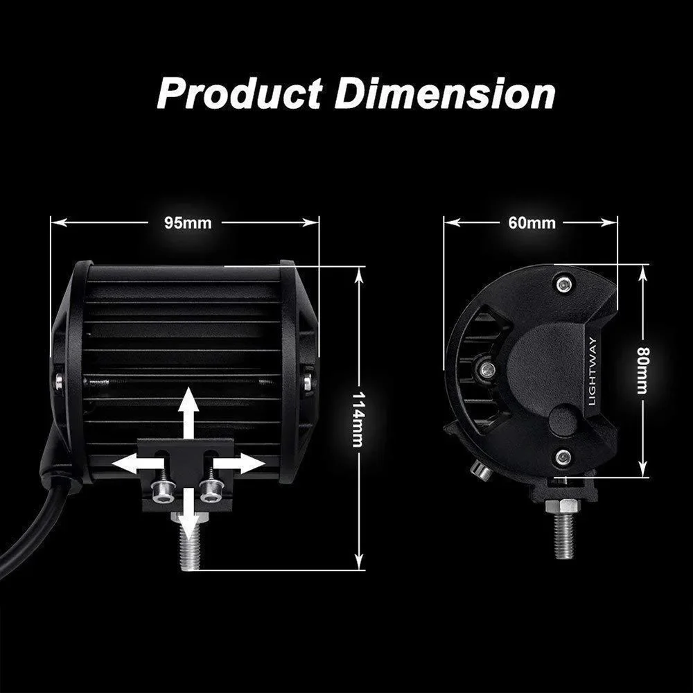 12V 60W LED strip Off-road point floodlight combination LED strip work ...
