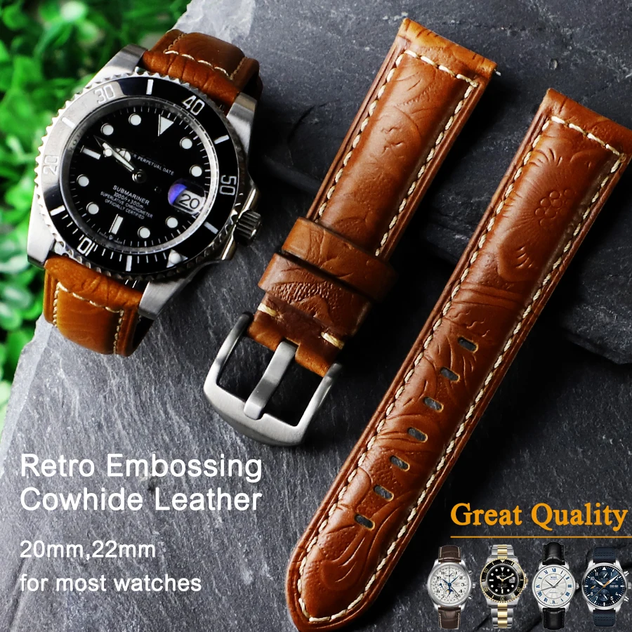 Rolex Submariner Brown Leather Strap