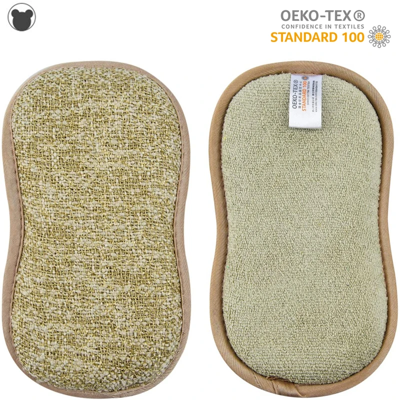 6pcs Dual Action Washing Up Sponges Super Quality Microfiber Scrub ...