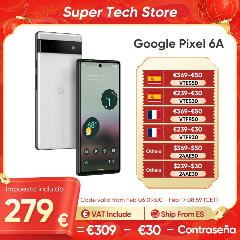 Original-Google-Pixel-6A-5G-Smartphone-6GB-RAM-128GB-ROM-6-1-NFC-Octa ...