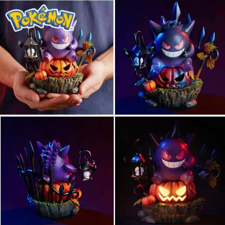 Pokemon Gengar King With Lamp Figure Christmas Tree Pumpkin Resin Party ...