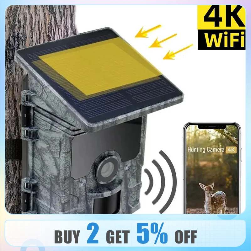 4K-HD-Hunting-Trail-Trap-Camera-Night-Vision-WiFi-Solar-Panel-Powered ...
