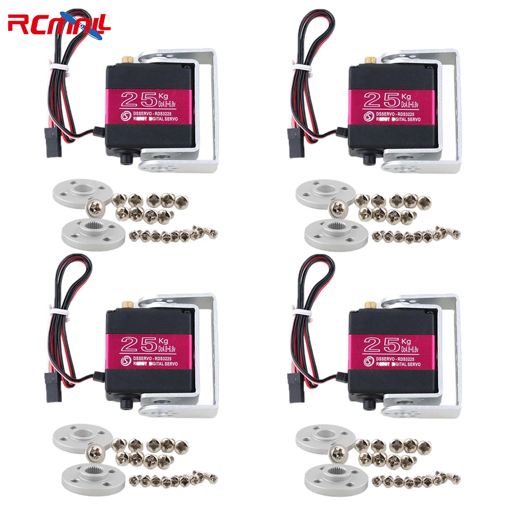 RCmall-4-Sets-RDS3225-25KG-Digital-Servo-6V-Full-Metal-Gear-180-270 ...