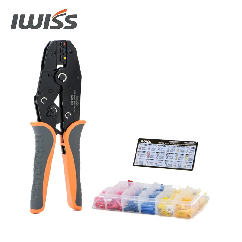IWISS IWS 03C Insulated Terminal Crimping Tools Ratchet Wire Crimper ...