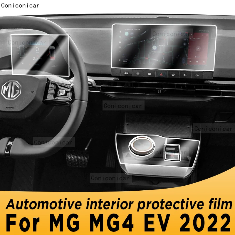 For-MG-MG4-EV-2022-Gearbox-Panel-Navigation-Automotive-Interior-Screen-TPU-Protective-Film-Cover ...
