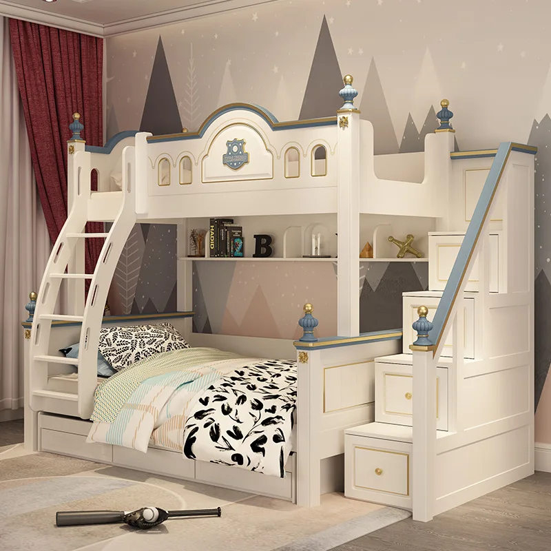Literas ajustables de altura para niños y niñas, litera de princesa de ...