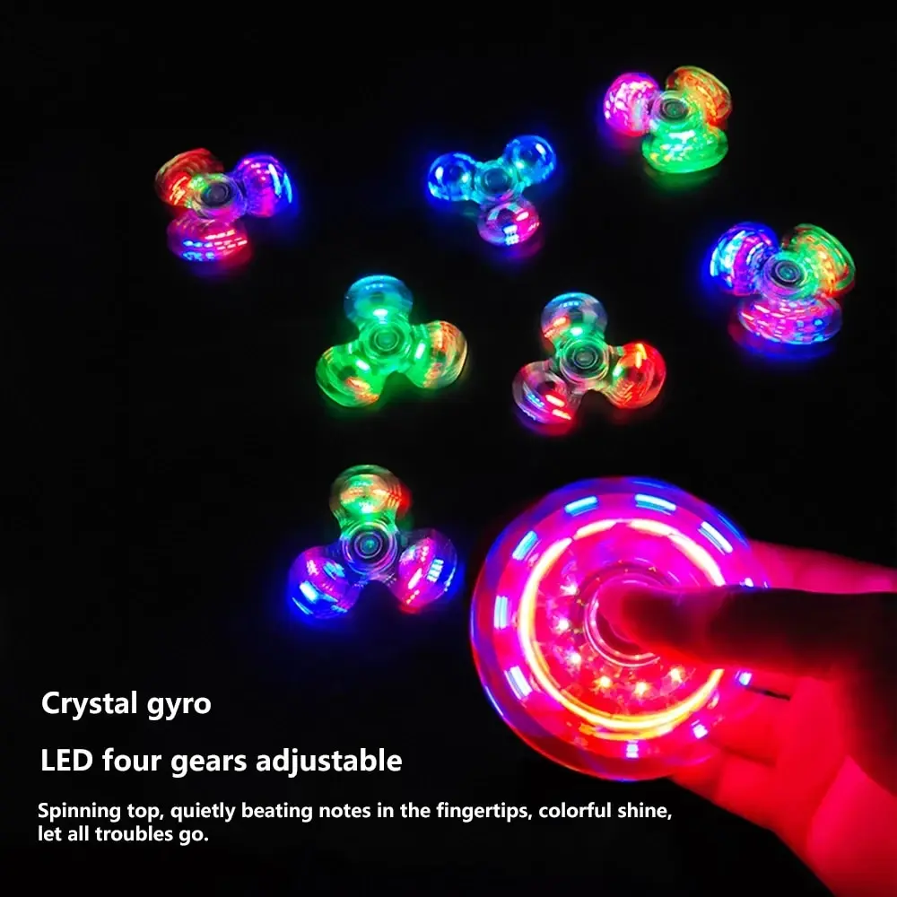 Luminous-LED-Light-Fidget-Spinner-Hand-Top-Spinners-Glow-in-Dark-Light ...