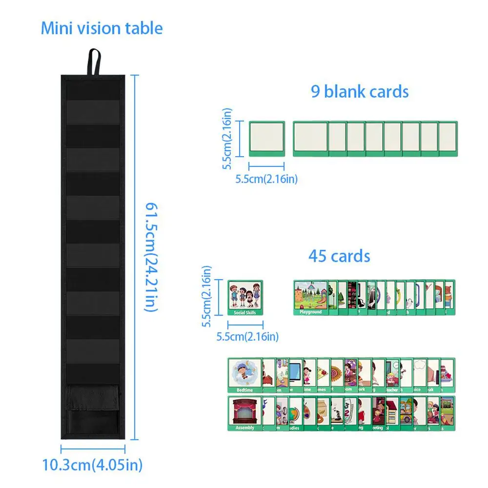 Visual Schedule Chart Mini Travel Schedule Pocket Chart Bedtime Routine ...
