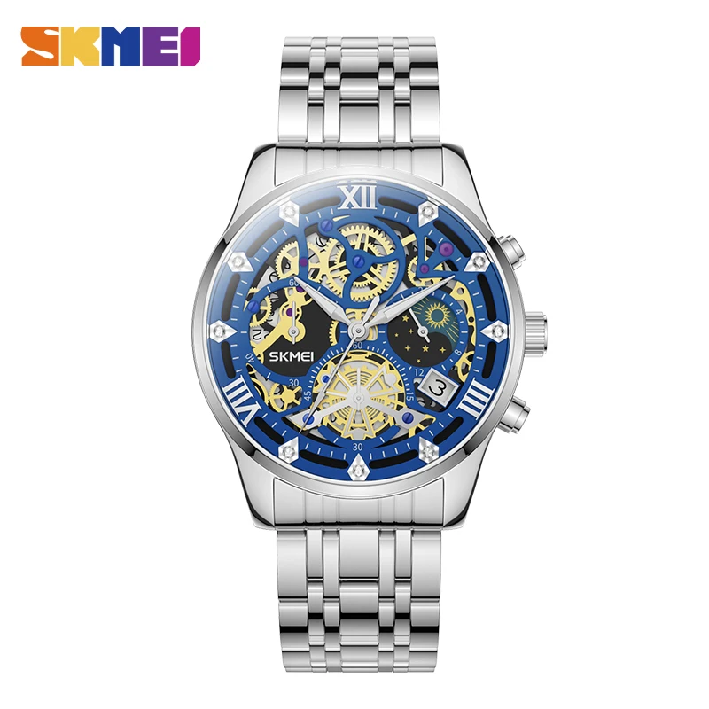 SKMEI-Japan-Quartz-movement-Calendar-Watches-Mens-Clock-3Bar-Waterproof ...