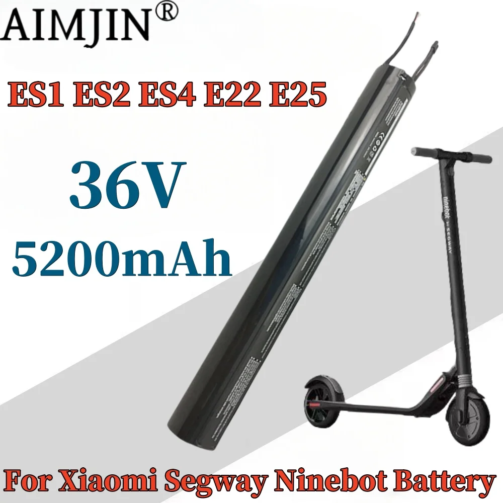 36V 5200mAh Rechargeable Lithium Ion Battery, For Ninebot Scooter ES1 ...