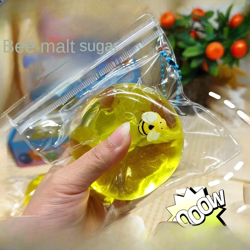 Bee-maltose-pinch-music-decompression-vent-ball-children-s-elastic-slow ...