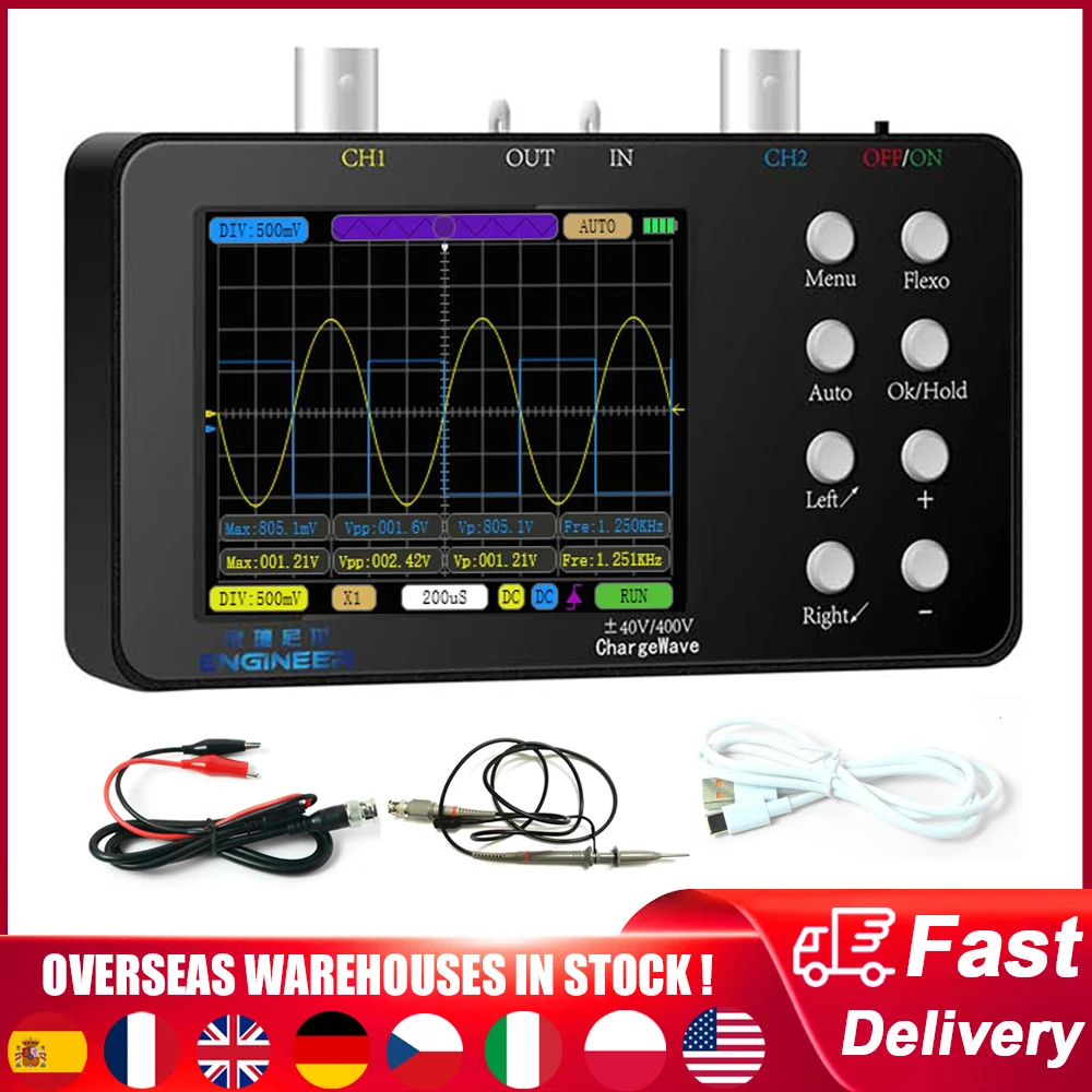 Digital-Oscilloscope-Dual-channel-50M-Sampling-Rate-10M-Analogue ...