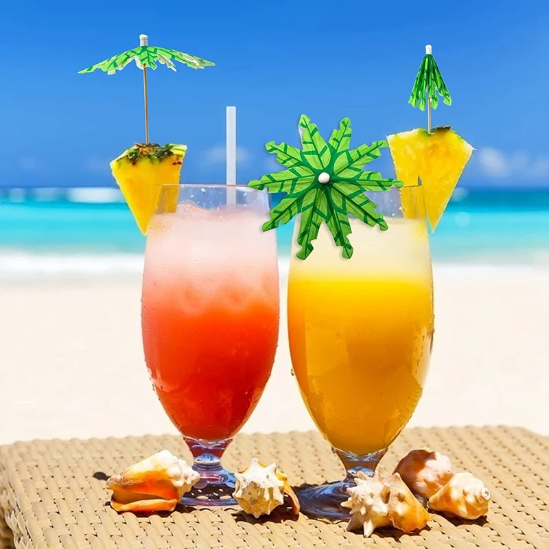 Tropical Drink In Coconut With Umbrella