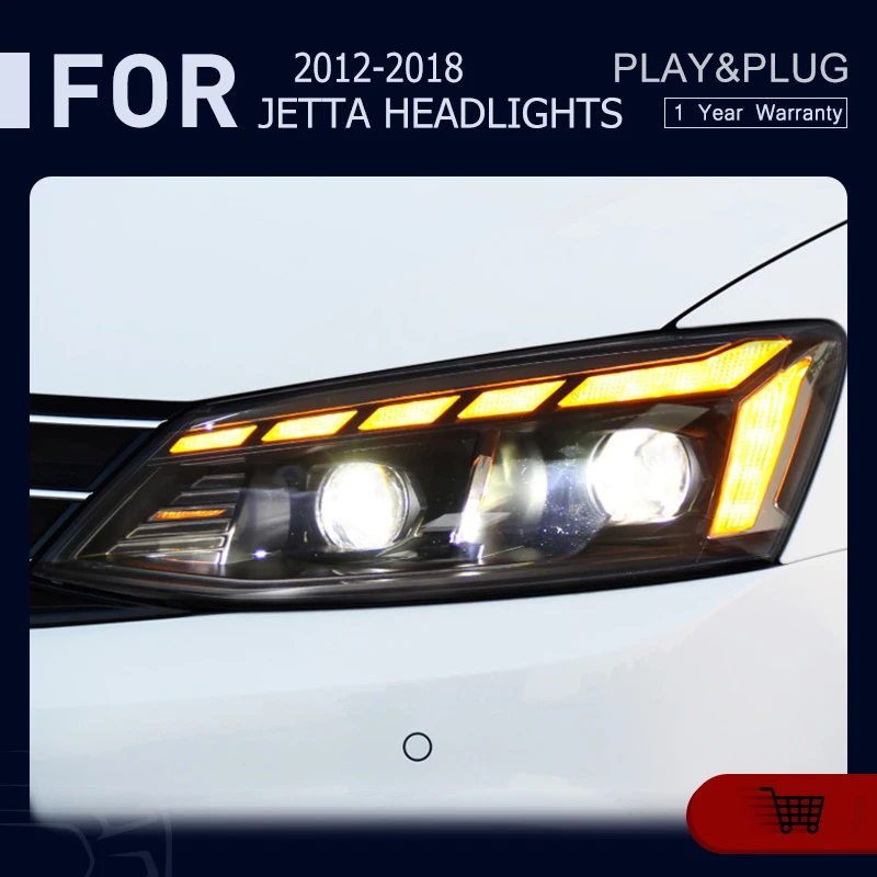 Faros-LED-de-estilo-de-coche-para-Jetta-Sagitar-MK6-se-al-de-giro-DRL ...