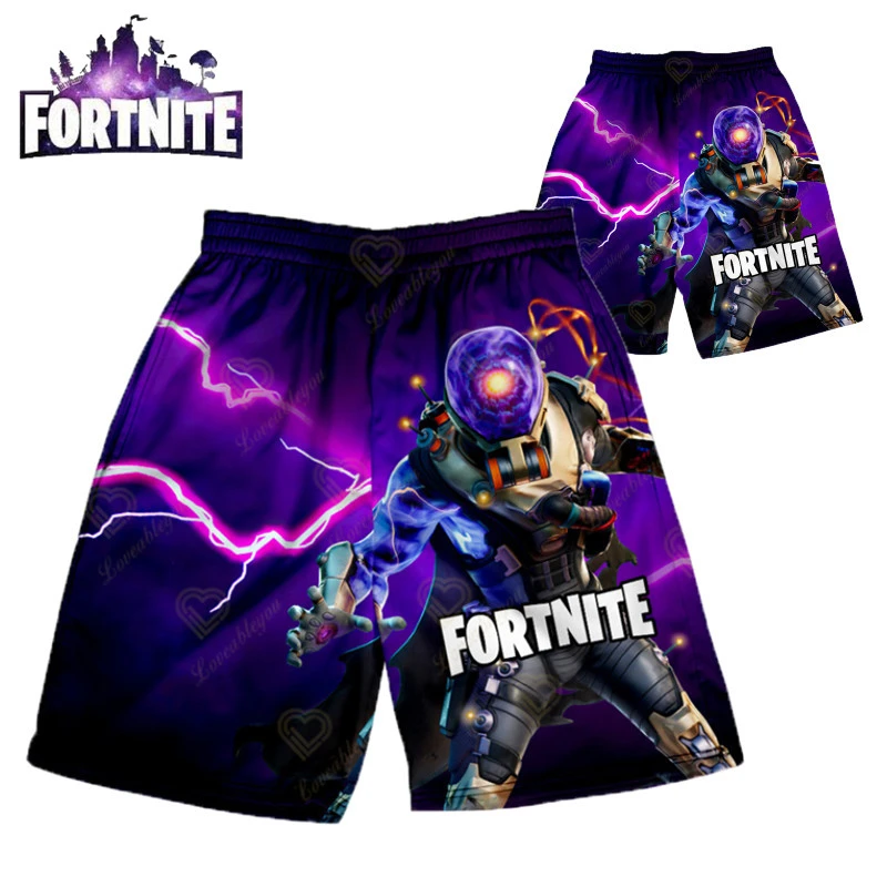 Men Shorts Fortnite Printed Outdoor 3d Printed Battle Royale Beachwear ...