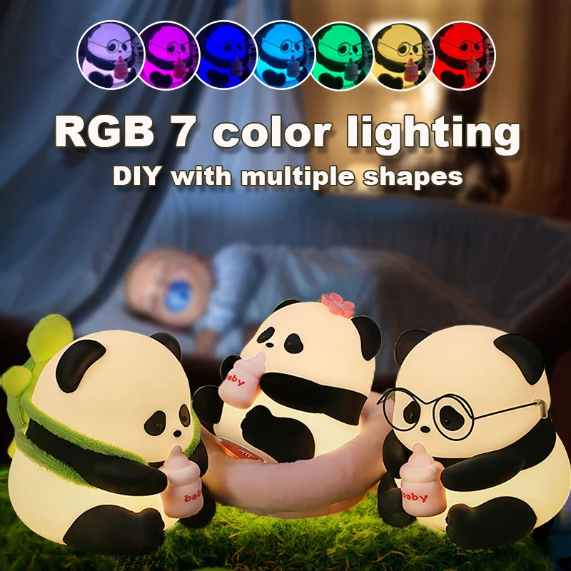 Cute-Panda-Silicone-Lamp-Touch-Sensor-LED-Rechargeable-Bedroom-Lamp ...