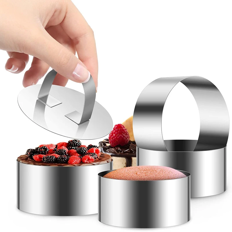 Stainless-Steel-Round-Cake-Mold-With-Pusher-Cake-Decorating-Tools-Diy ...