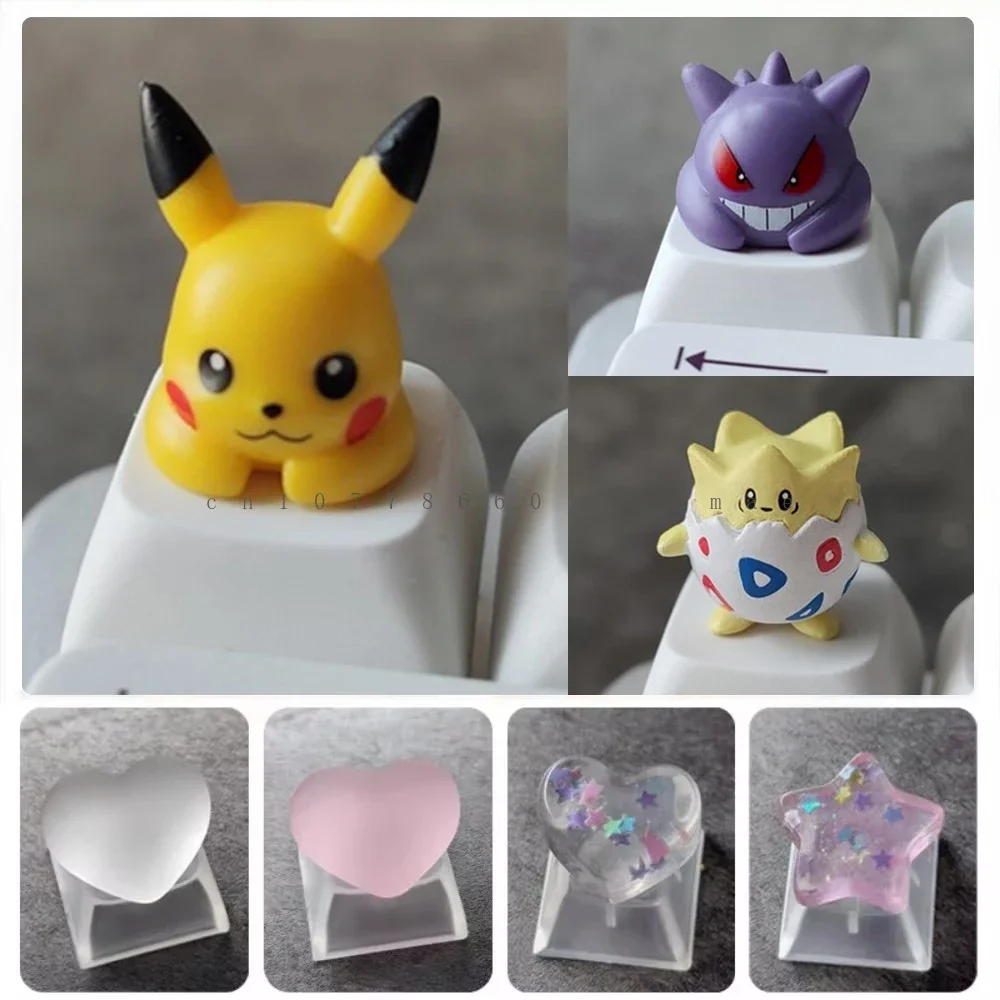 DIY-Personalized-Pokemon-Pikachu-Gengar-Togepi-Keycaps-Transparent-Pink ...