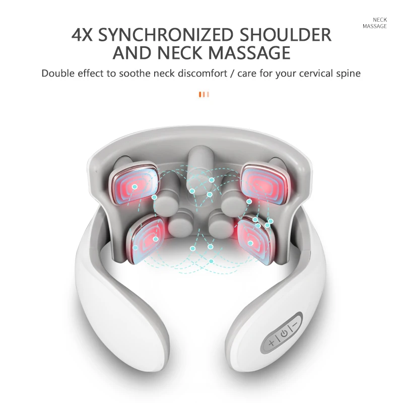 Neck Massage Instrument Intelligent Electric, Rechargeable, Heating ...
